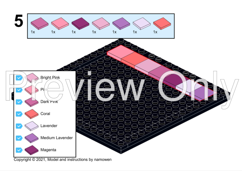 Lego Moc Portable Colorimetric Cardlego Palette V2 By Namowen
