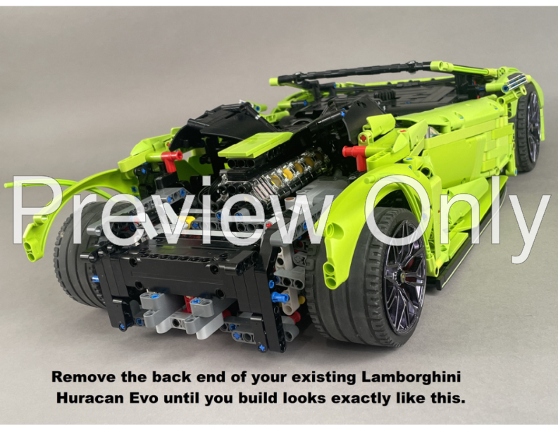 LEGO MOC Lamborghini Huracan Evo - BUMPER DELETE by Loxlego | Rebrickable - Build with LEGO