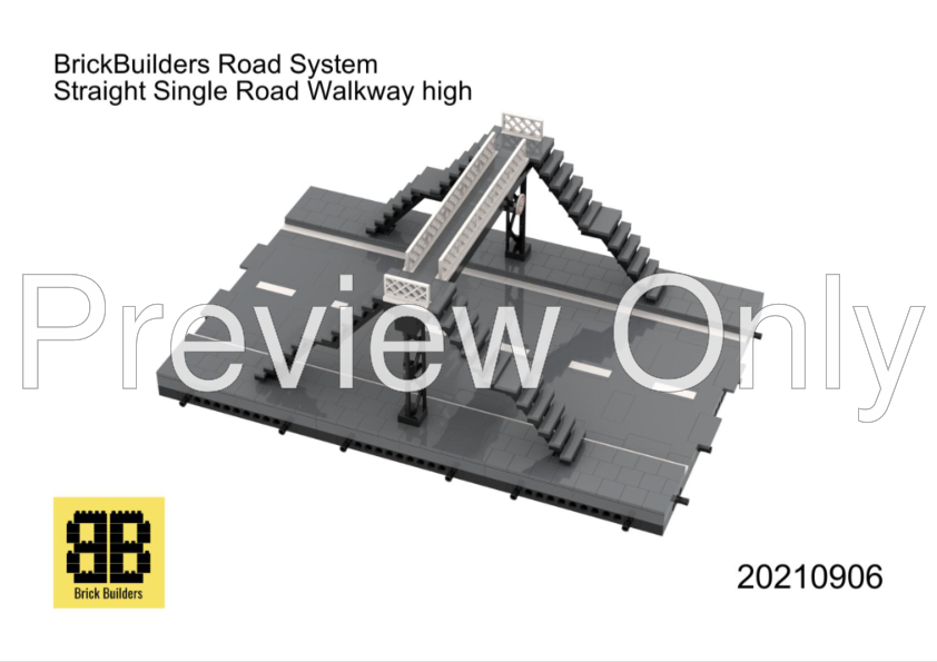 LEGO MOC Brick Builders Road System Single Road Walkway High by Brick ...