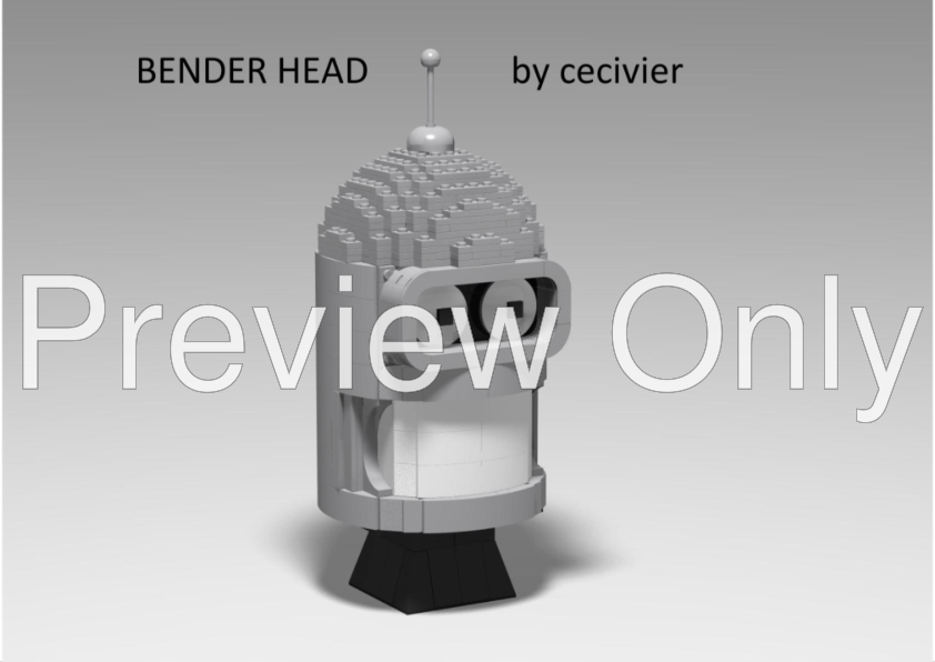 Lego Moc Bender Head By Cecivier Rebrickable Build With Lego