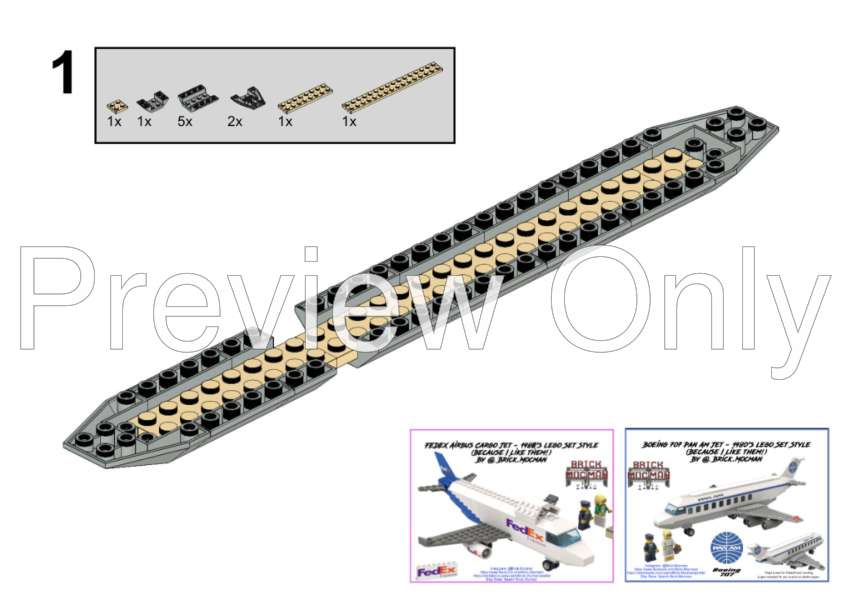 LEGO MOC 1980's Style - TWA Airlines B707 Passenger Jet Airplane Boeing ...