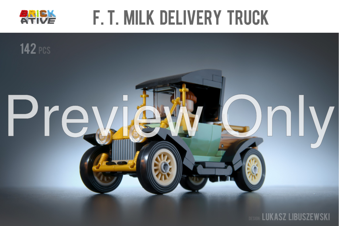 LEGO MOC Milk Delivery Truck. by BrickAtive | Rebrickable - Build with LEGO