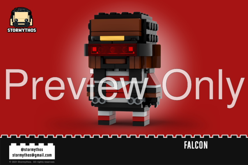 Lego Moc Falcon Brickheadz By Stormythos Rebrickable Build With Lego