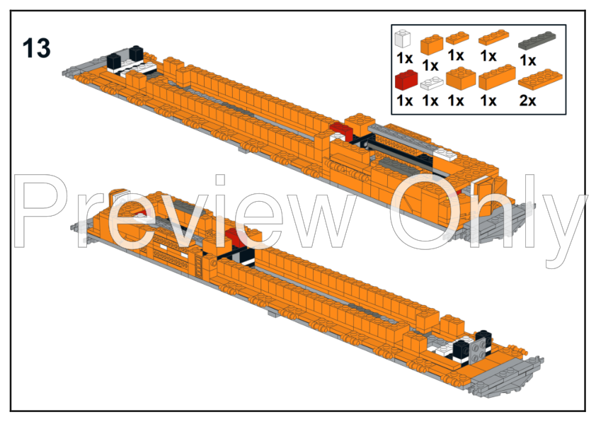 LEGO MOC train MOC SD70ACe #4330 by sssvlad | Rebrickable - Build with LEGO