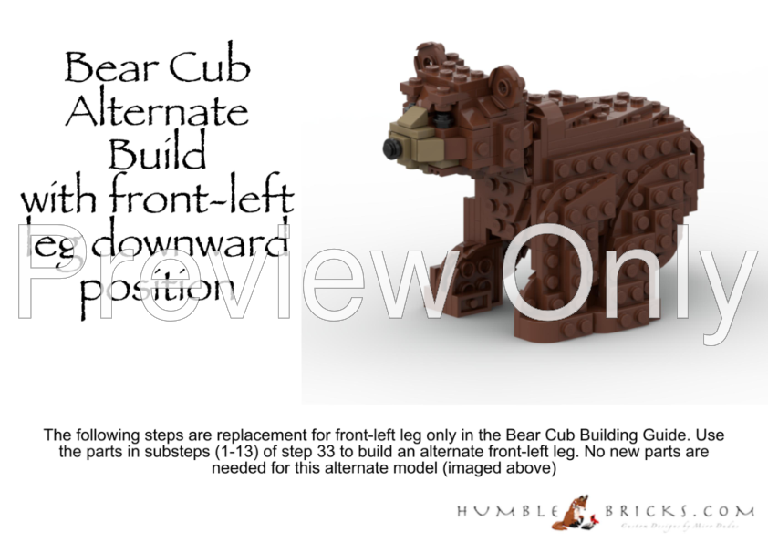 LEGO MOC Bear Cub by Miro | Rebrickable - Build with LEGO