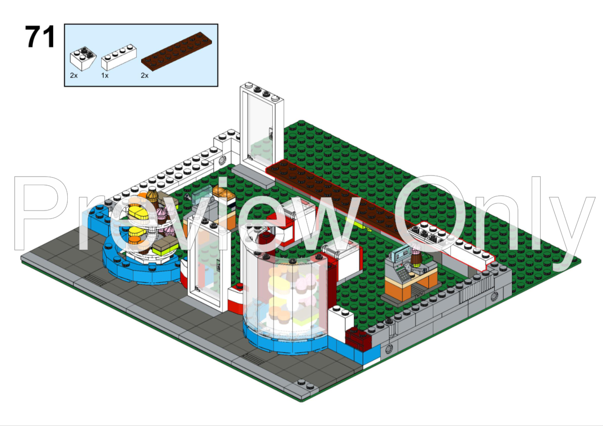 LEGO MOC Modern Sweets Shop by DJCarten | Rebrickable - Build with LEGO
