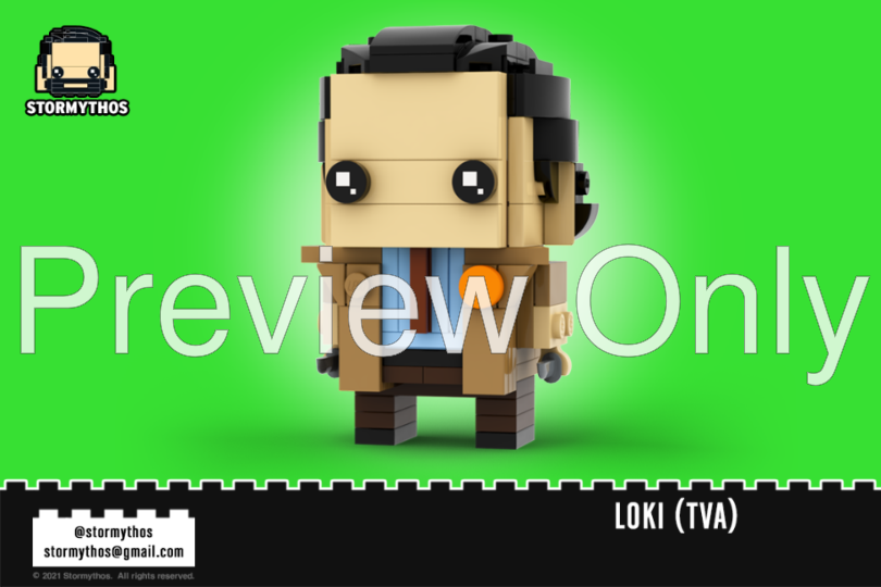 LEGO MOC Loki (TVA) BrickHeadz by Stormythos | Rebrickable - Build with ...