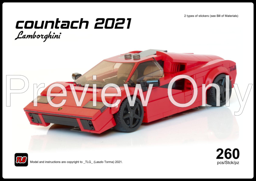 LEGO MOC Lamborghini Countach LPI 800-4 by _TLG_ | Rebrickable - Build ...