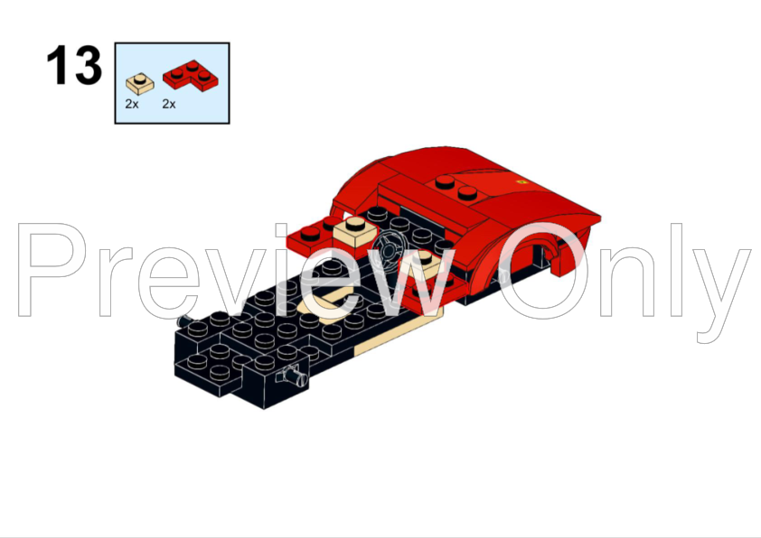 LEGO MOC Ferrari 308 GTSi by BrickMOCery | Rebrickable - Build with LEGO