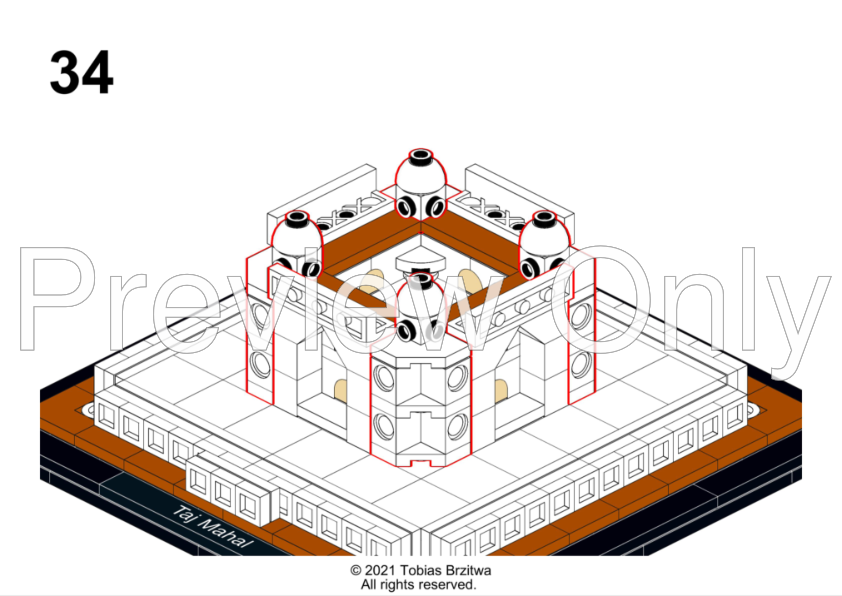 LEGO MOC Taj Mahal (microscale, Architecture-style) by TOPACES ...