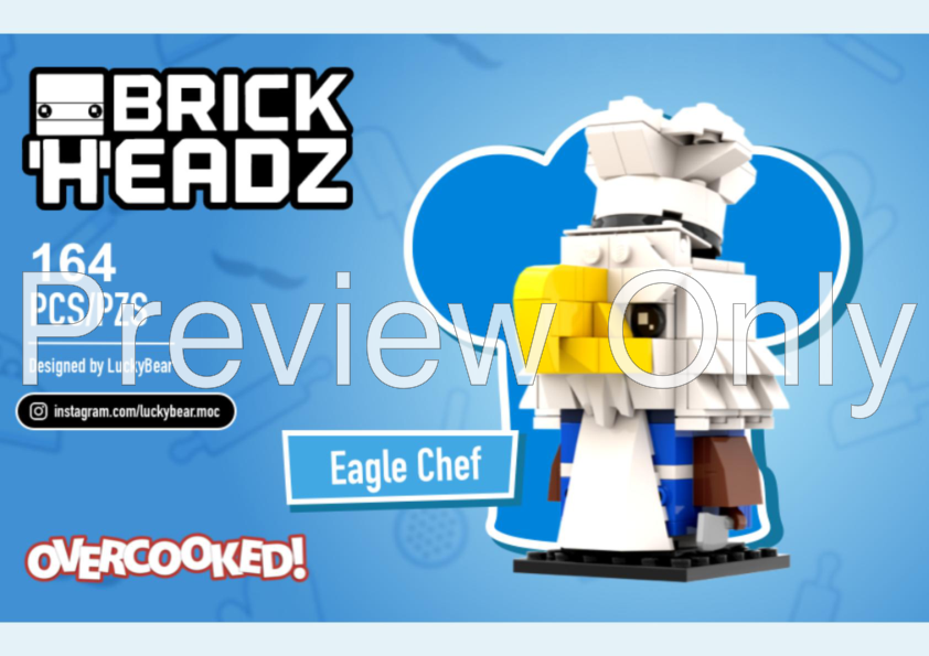 LEGO MOC Overcooked Eagle Chef BrickHeadz by luckybear | Rebrickable ...
