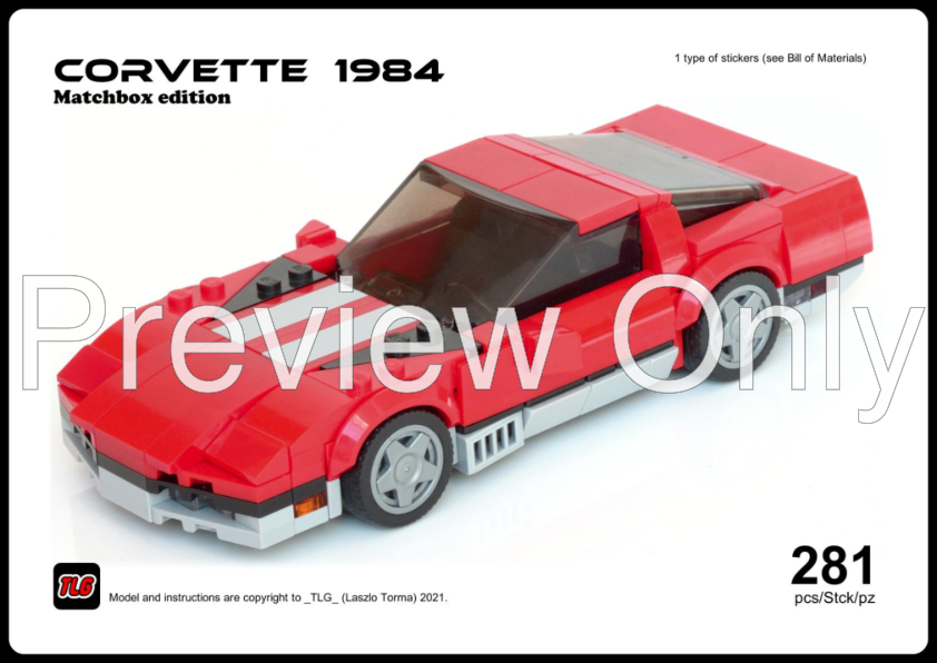 LEGO MOC Corvette C4, Matchbox version by _TLG_ | Rebrickable - Build ...