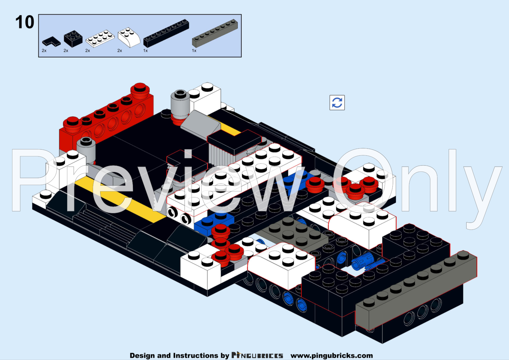 LEGO MOC 10295 Pickup Truck by Pingubricks | Rebrickable - Build with LEGO