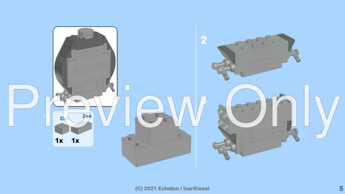 LEGO MOC 20-Feet Container (8 studs wide) with gray Tank by Echaton ...