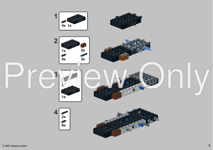 LEGO MOC 10290 UAZ 3303 (1:16) by Artemy Zotov | Rebrickable - Build ...