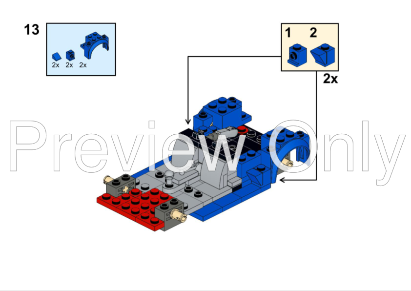 LEGO MOC Bugatti EB110 exploded view modification (DISPLAY ONLY) by SFH ...