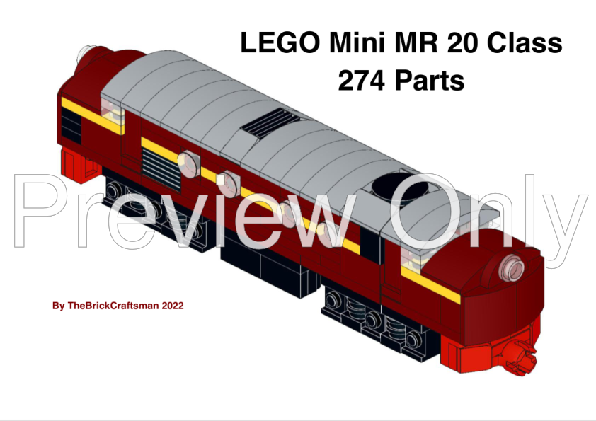 LEGO MOC MR 20 Class Diesel Locomotive (4-Studs Wide) by ...