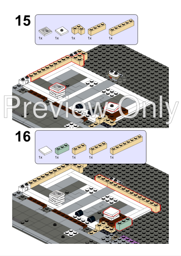 LEGO MOC 10278 - The Daily Press - Modular Newspaper Print Shop - non ...