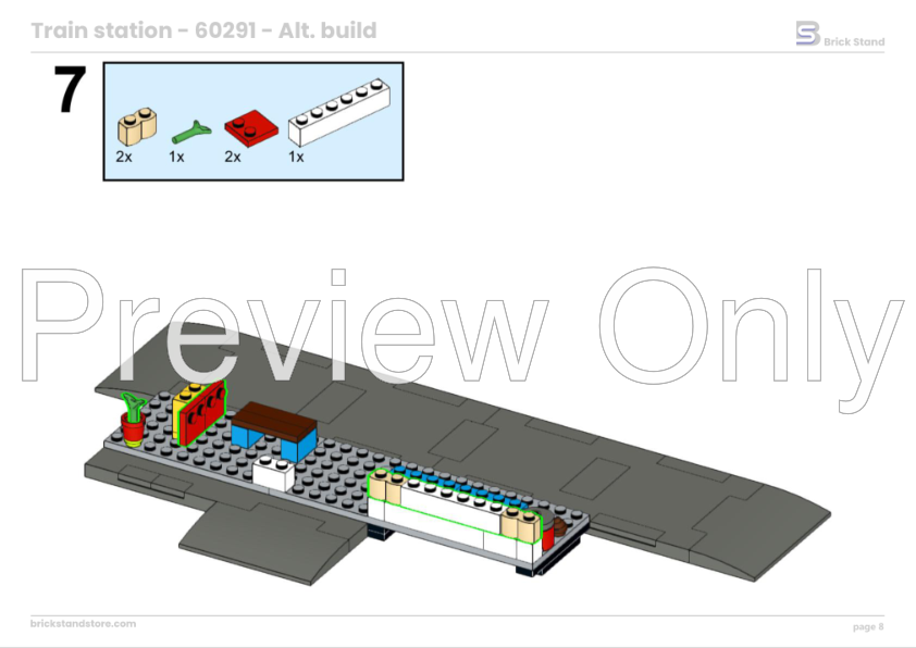 LEGO MOC Train station by brickstand | Rebrickable - Build with LEGO