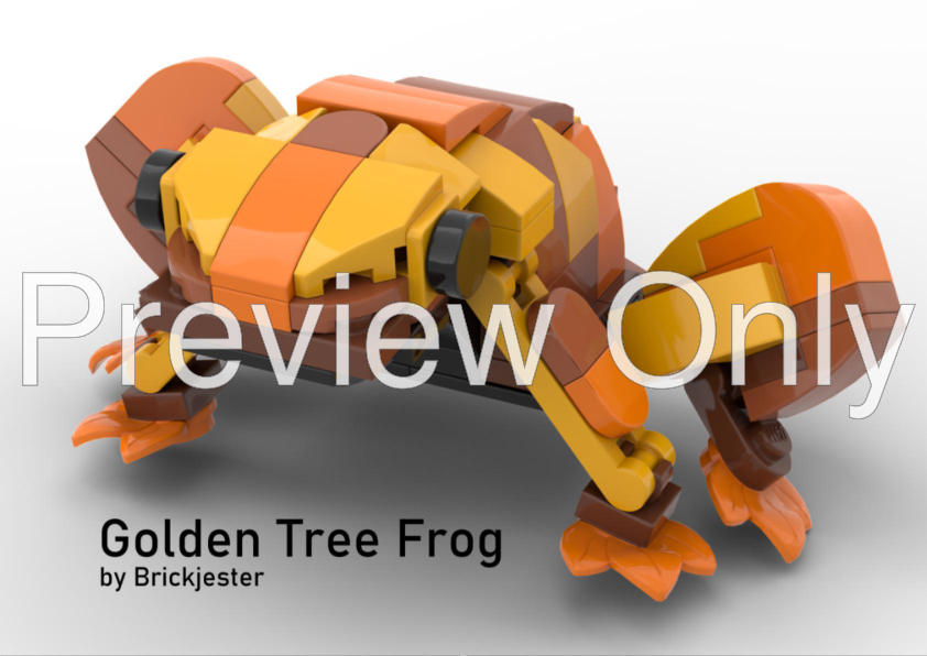 LEGO MOC Golden Tree Frog by Brickjester | Rebrickable - Build with LEGO