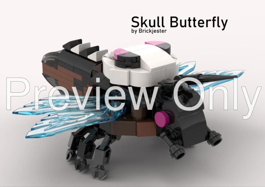 LEGO MOC Skull Butterfly by Brickjester | Rebrickable - Build with LEGO