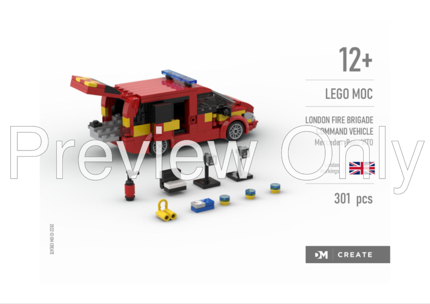 LEGO MOC London Fire Brigade - Command Vehicle - Mercedes-Benz Vito by ...