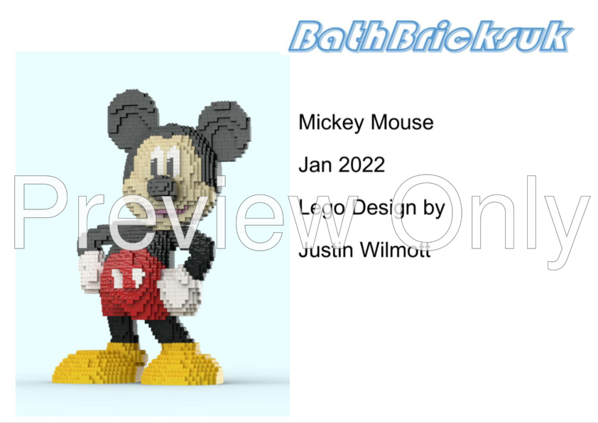 LEGO MOC Mickey Mouse Sculpture by Wilmottslego | Rebrickable - Build ...