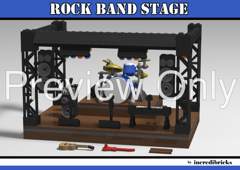 LEGO MOC Rock band with stage by Incredibricks | Rebrickable - Build ...