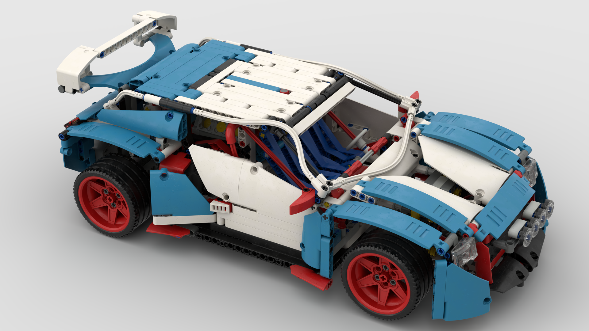 MOC Rally Car RC 2WD POWERED UP (42077 + 42109 + Motor Powered Up XL ...