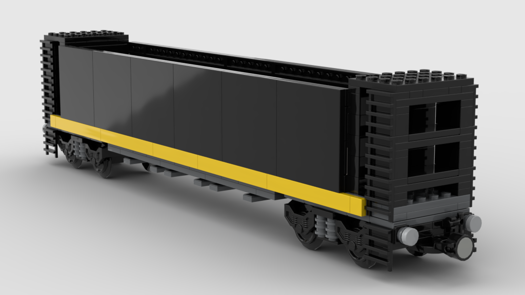 7 Wide Basic Open Hopper Car (MOC-162532) - LEGO MOC | MOC Tracker