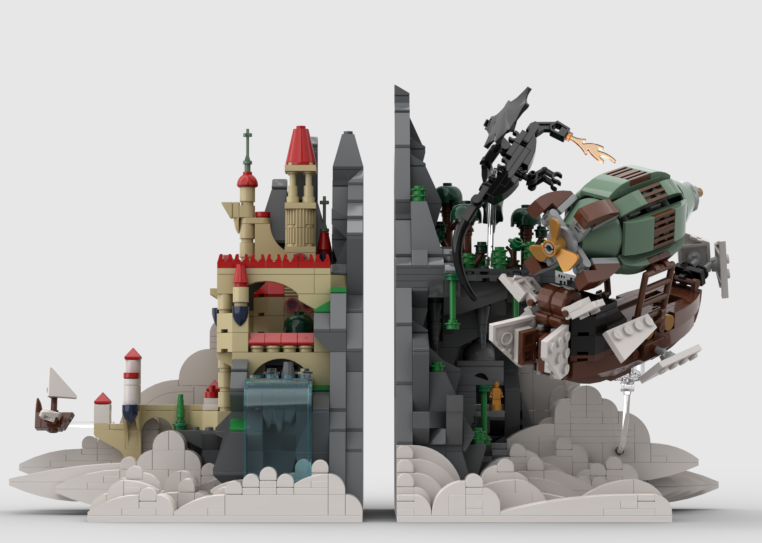 Sea of Clouds Bookends (MOC-217976) - LEGO MOC | MOC Tracker