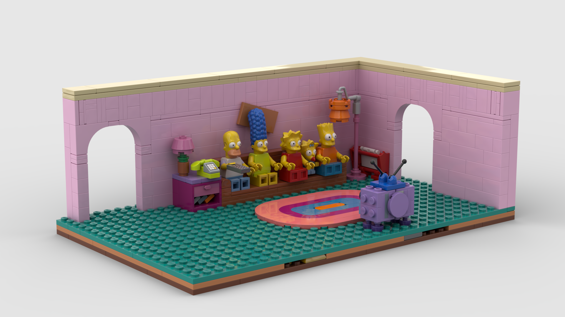 LEGO MOC-218937 The Simpsons TV Room and Couch by BigJudge ...