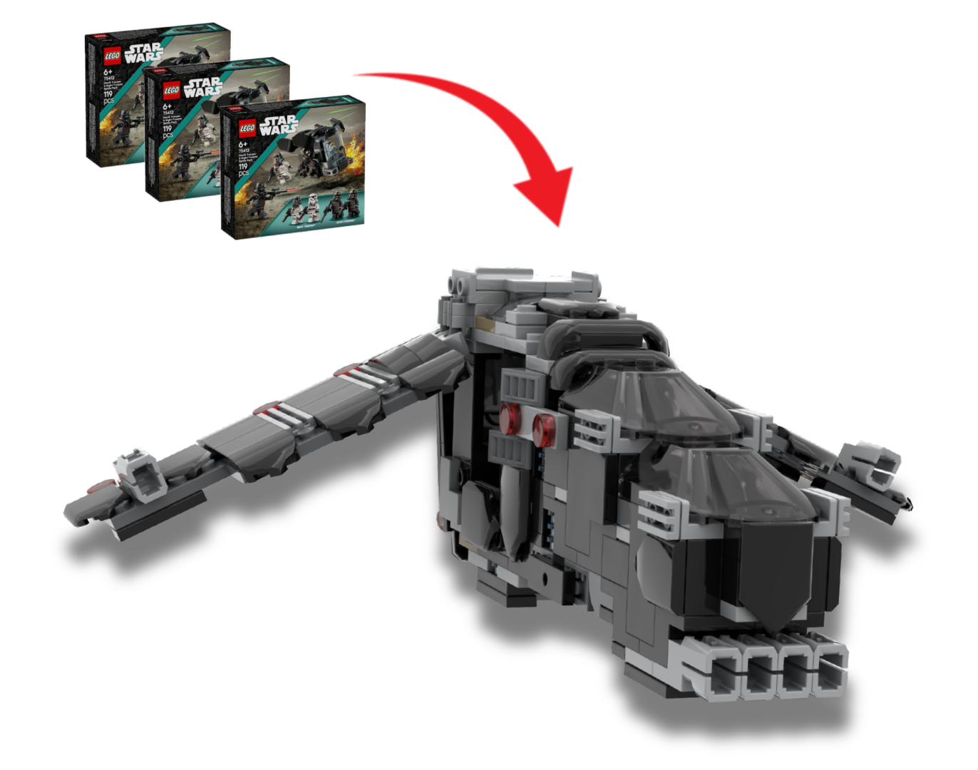 Stealth Gunship 75412 Alternate Build (MOC-224793) - LEGO MOC | MOC Tracker