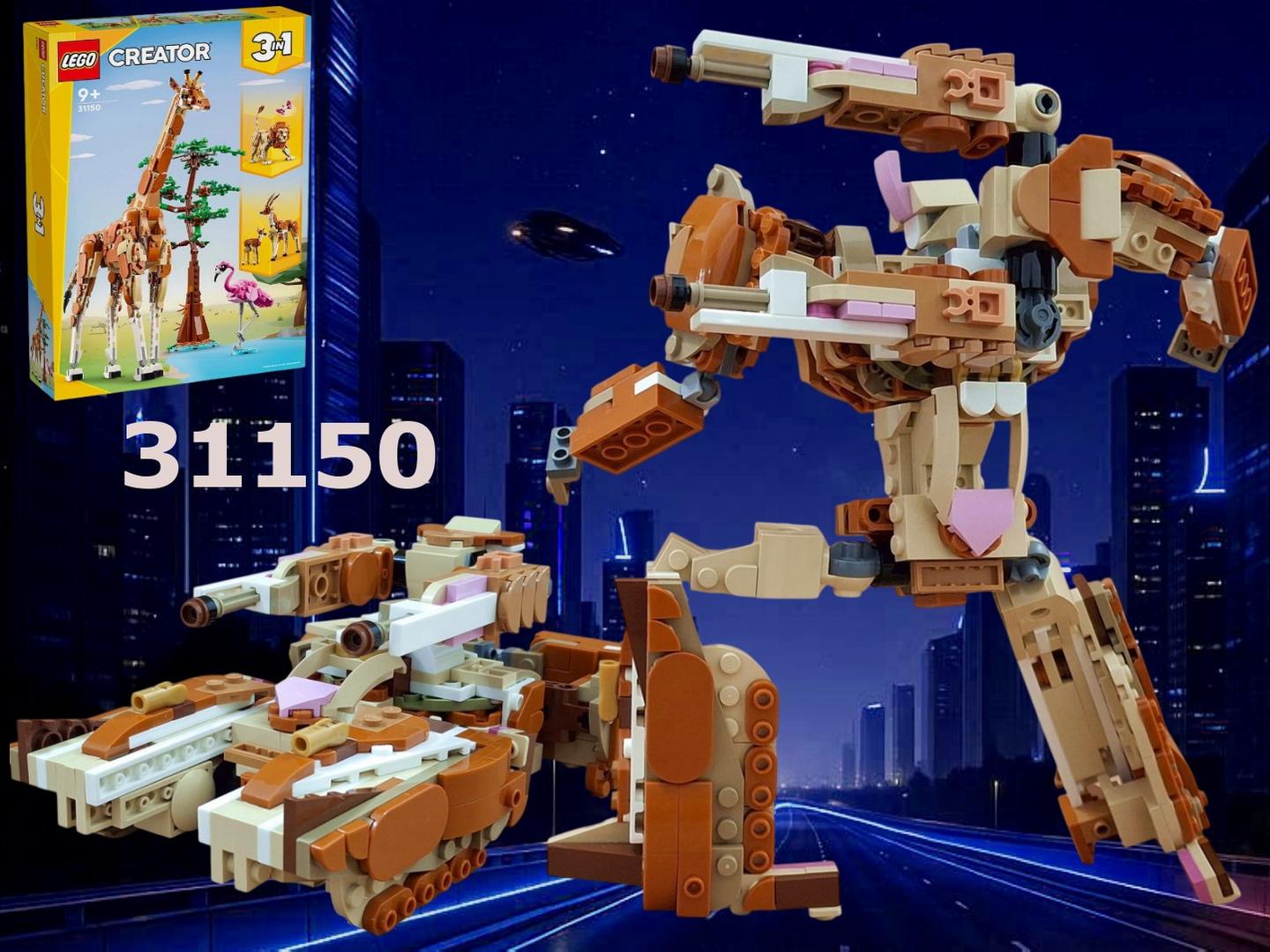 Transformer Tank using LEGO Creator 31150: Wild Safari Animals (MOC ...
