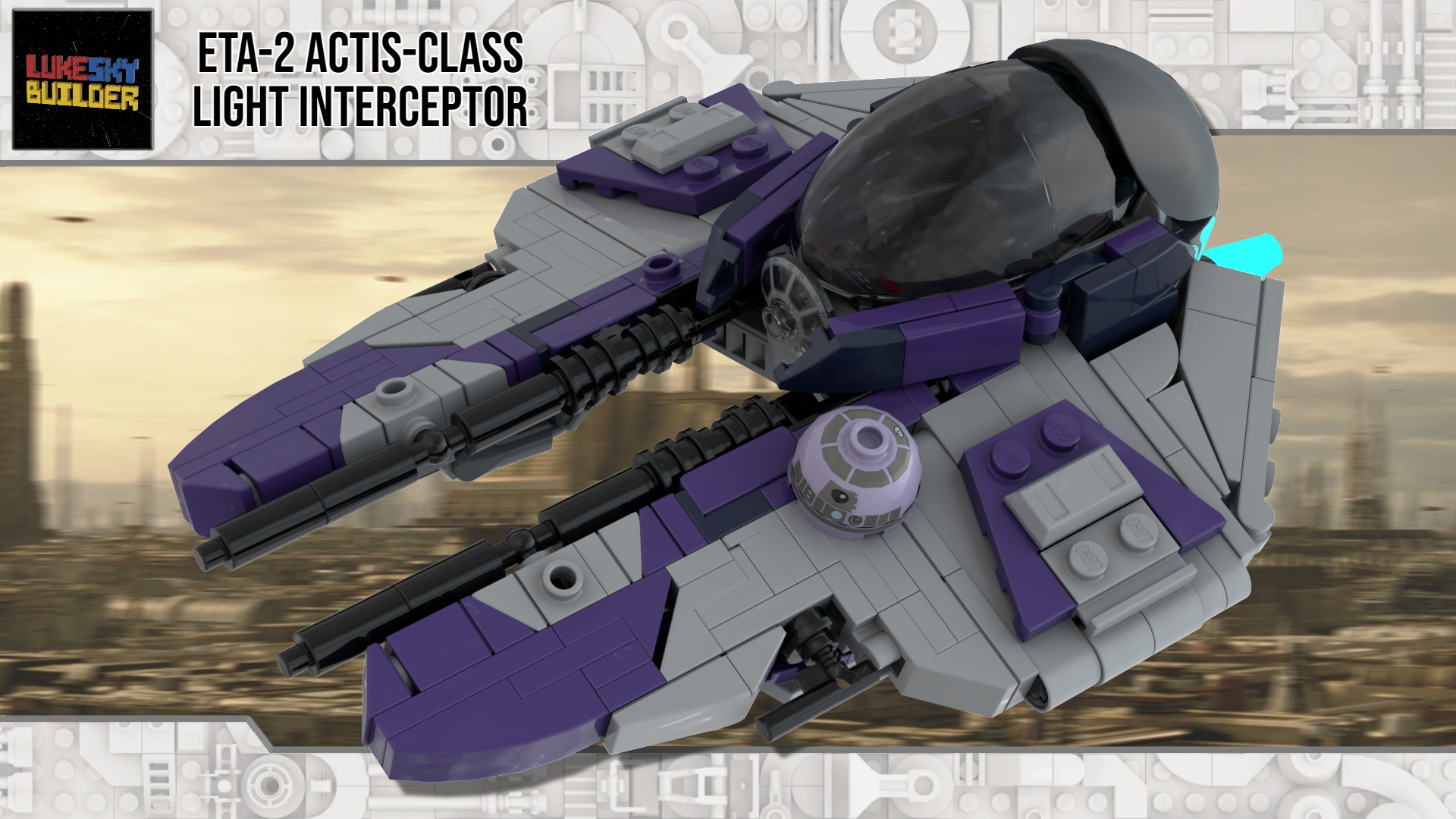 Mace Windu's Purple Eta-2 Actis-Class Interceptor (MOC-247364) - LEGO ...