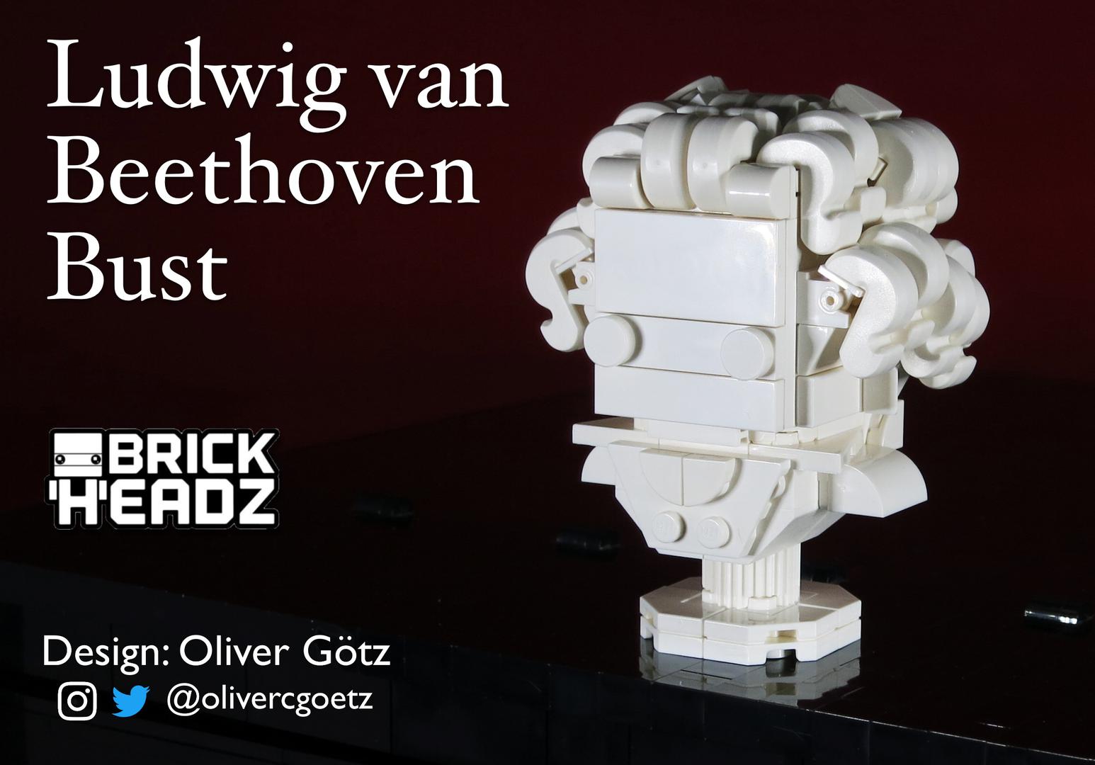 Ludwig van Beethoven BrickHeadz Bust (MOC-53133) - LEGO MOC | MOC Tracker