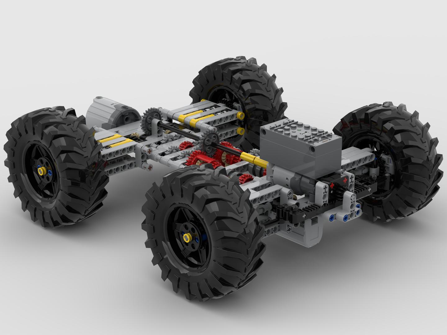 Dual Diagonal Drive Chassis (MOC-61851) - LEGO MOC | MOC Tracker