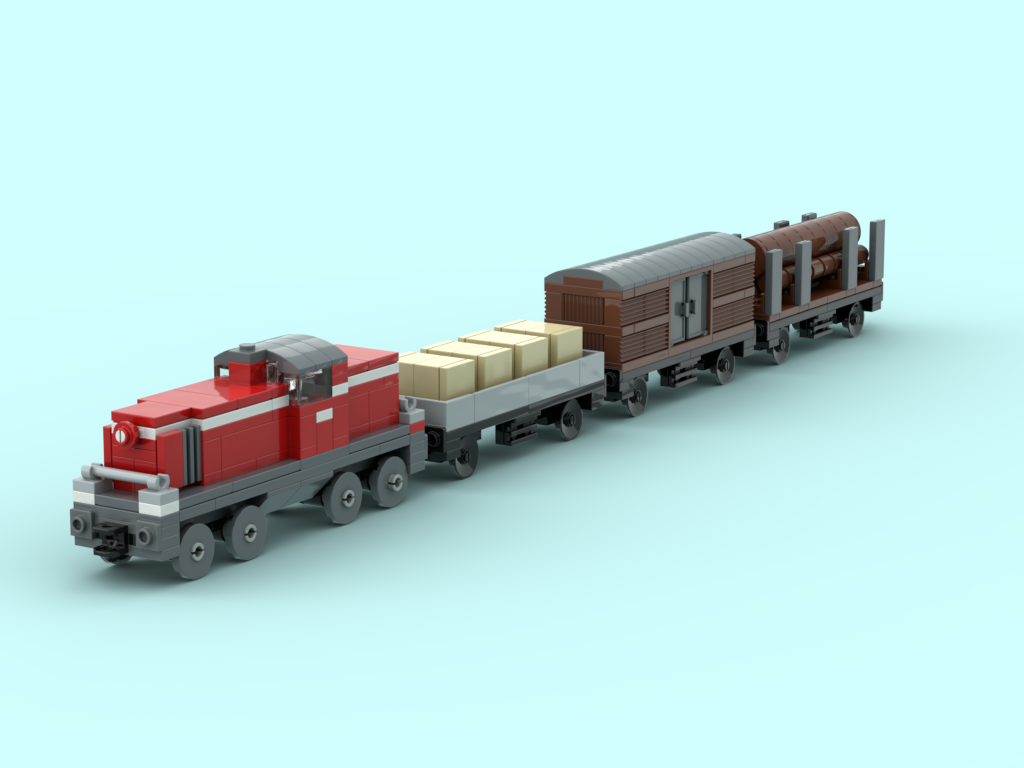 4 Wide DB V90/100 Freight Train (MOC-65667) - LEGO MOC | MOC Tracker