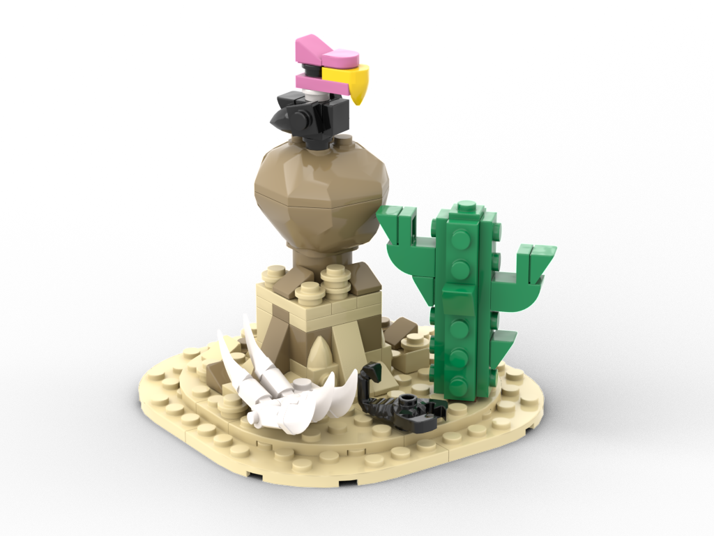 Vulture and Cactus in the Desert (MOC-94032) - LEGO MOC | MOC Tracker