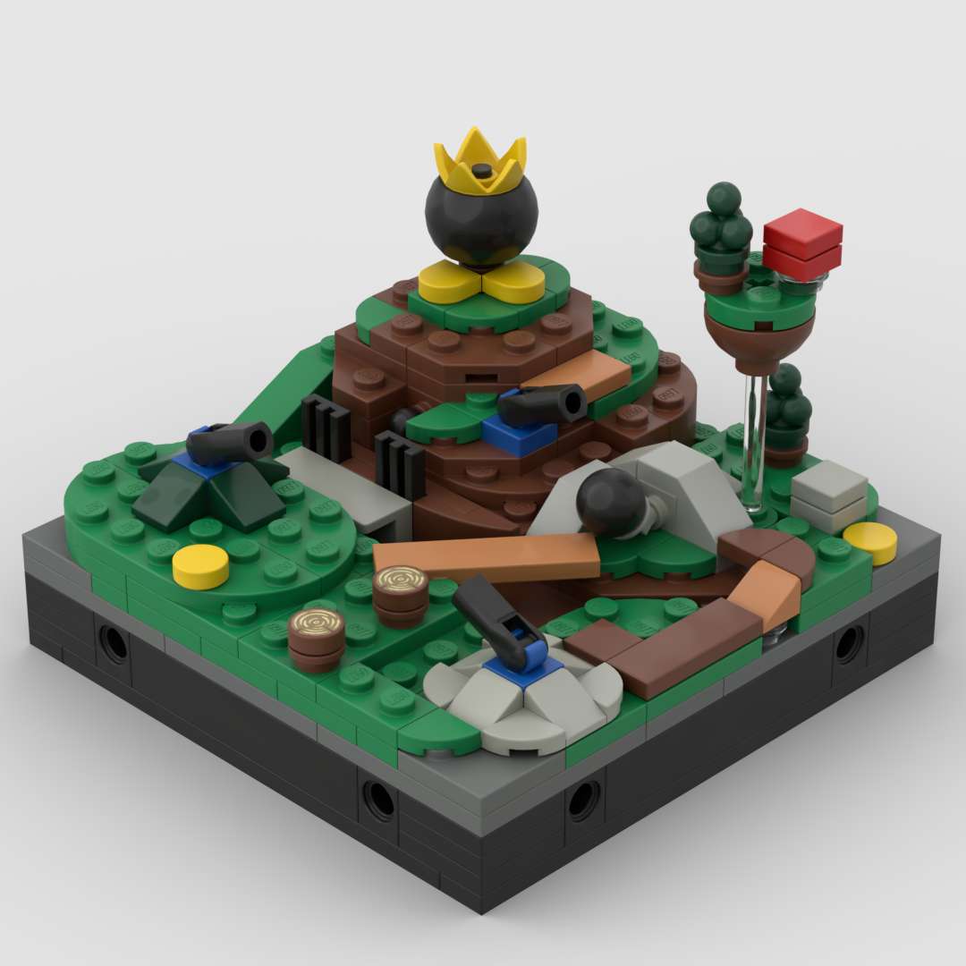 Scene 2 Bob-omb Battlefield in 12x12 in Super Mario 64 Fit For Frame ...