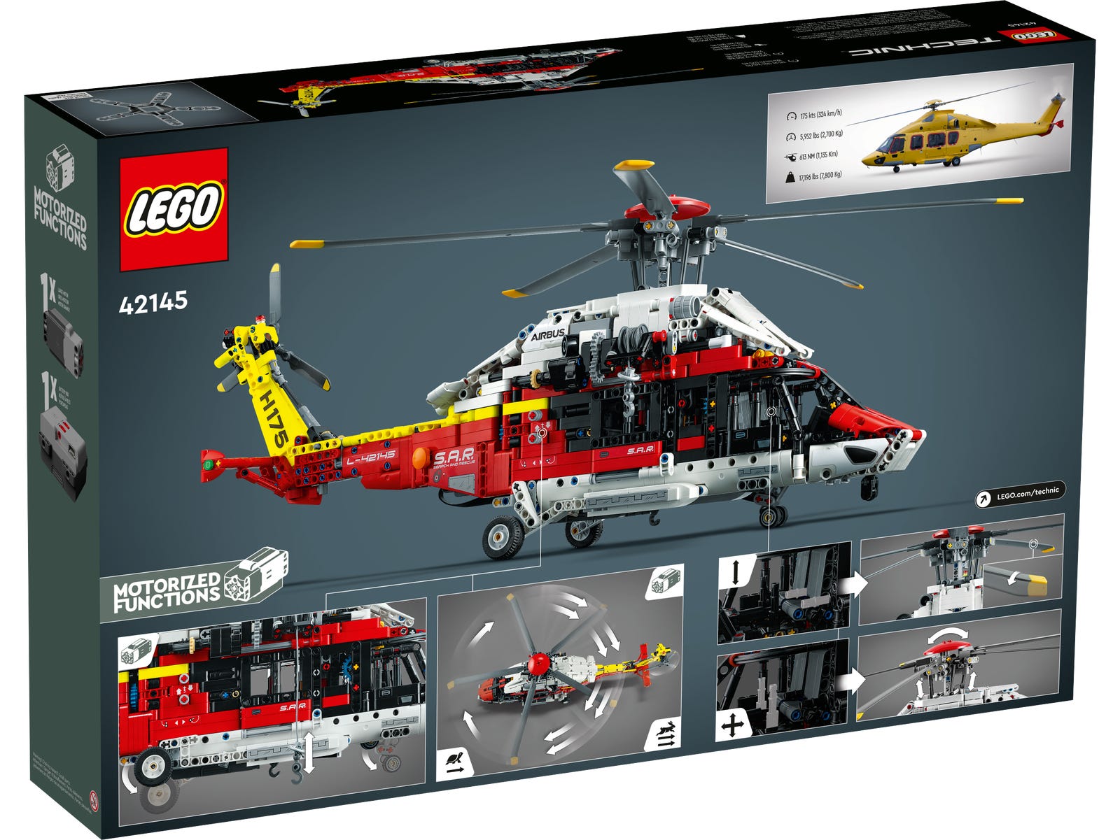 Review: 42145-1 - Airbus H175 Rescue Helicopter | Rebrickable - Build ...