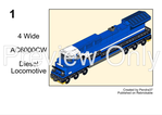 LEGO MOC-99029 4 Wide Conrail GE Freight Train by Pendra37 ...