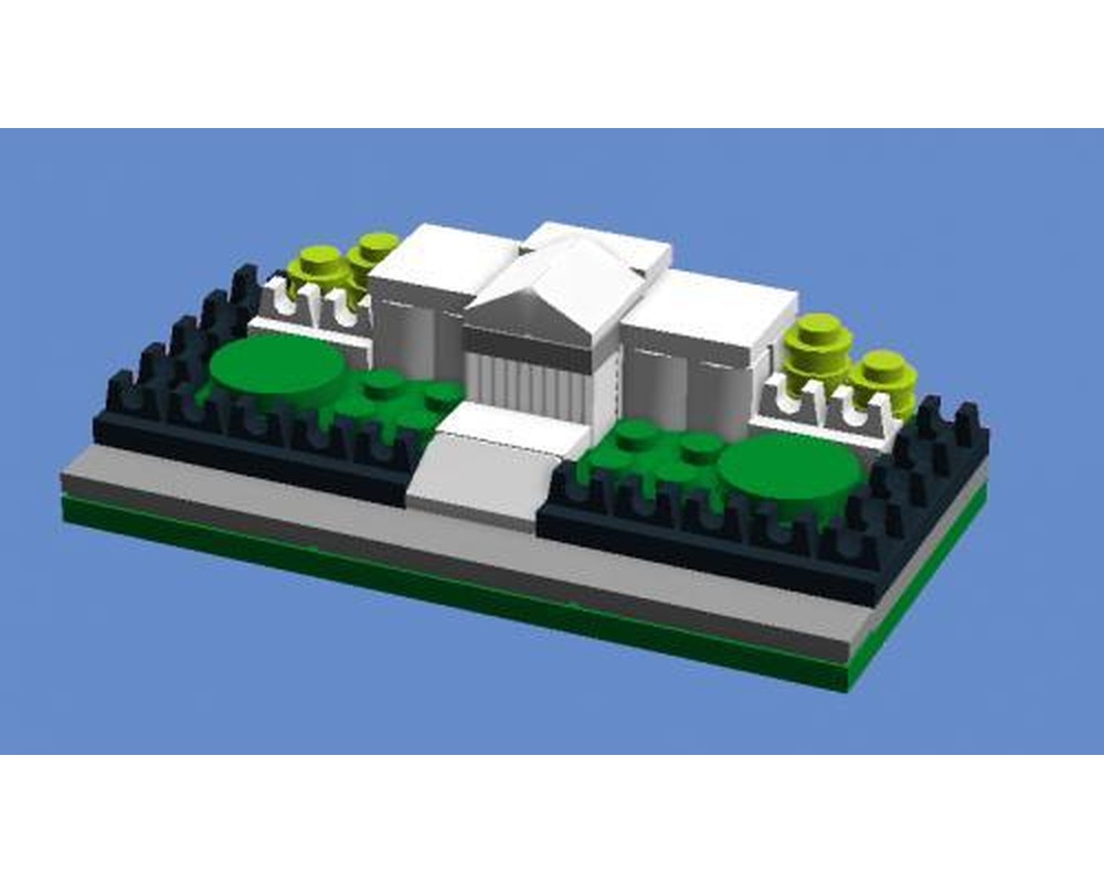 LEGO MOC Microscale White House by bwyatt | Rebrickable - Build with LEGO