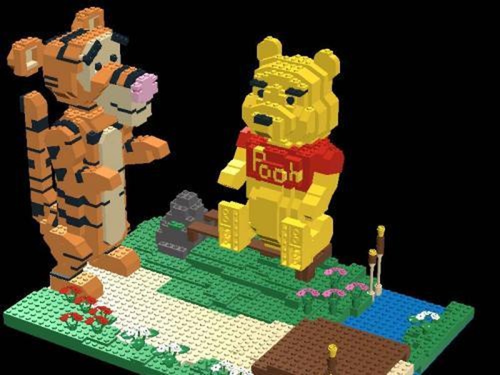 LEGO MOC Tigger and Pooh by conv-private_lego | Rebrickable - Build ...
