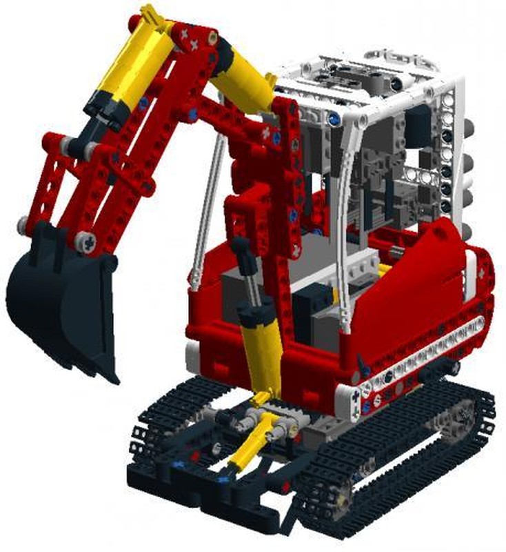 LEGO MOC Ultimate Red Mini Excavator by Fresko | Rebrickable - Build ...