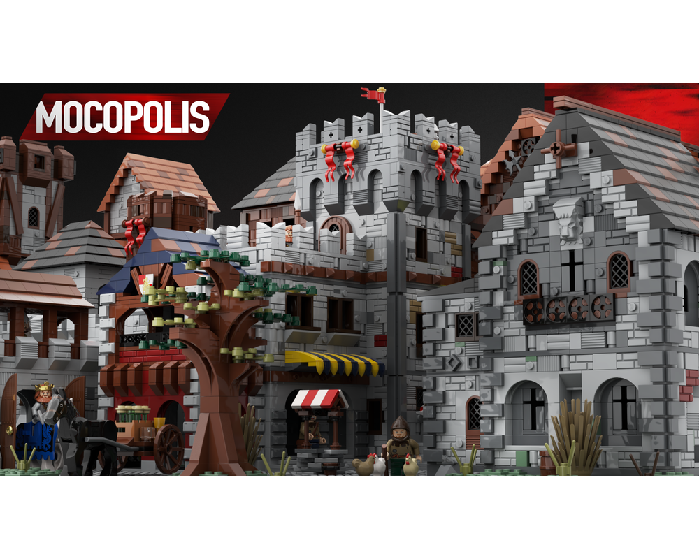 Lego Moc Medieval Royal Village By Mocopolis Rebrickable Build With