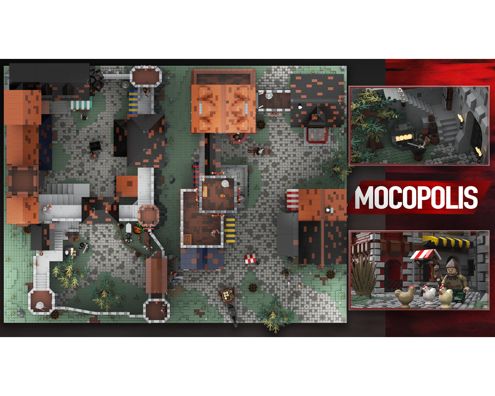 Lego Moc Medieval Royal Village By Mocopolis Rebrickable Build With