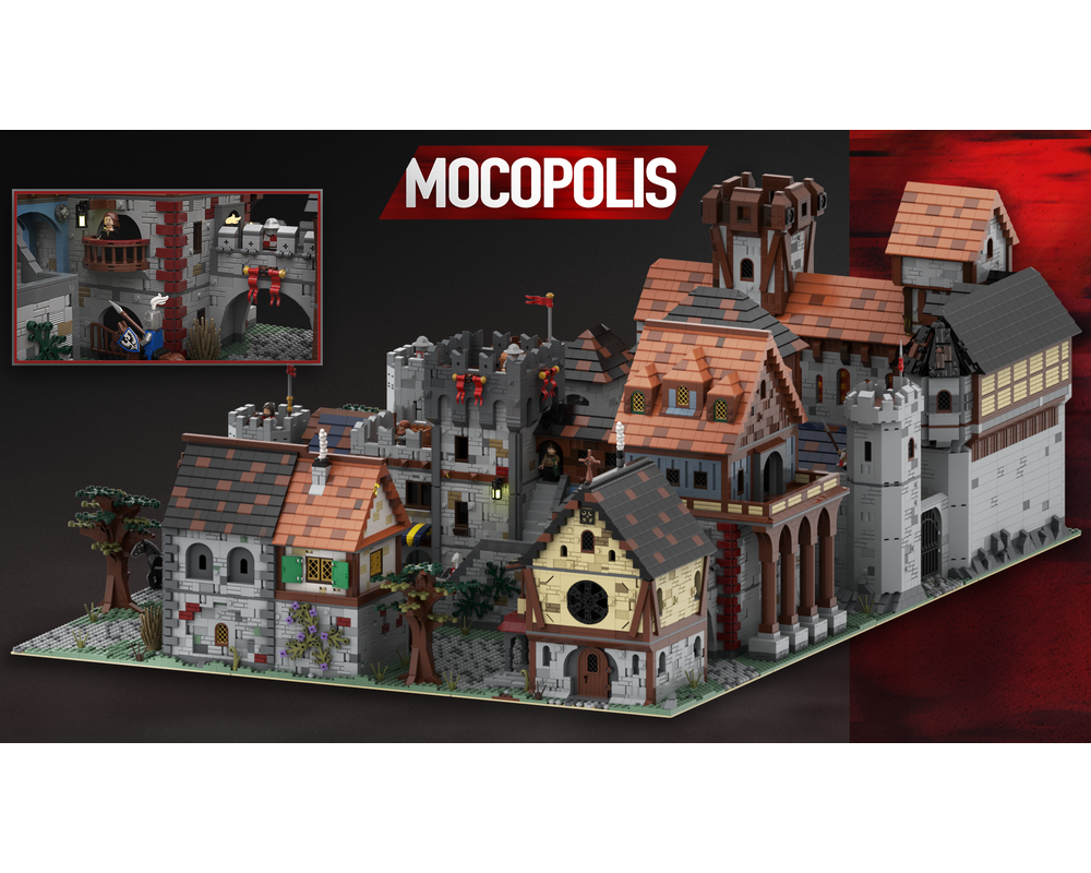 Lego Moc Medieval Royal Village By Mocopolis Rebrickable Build With