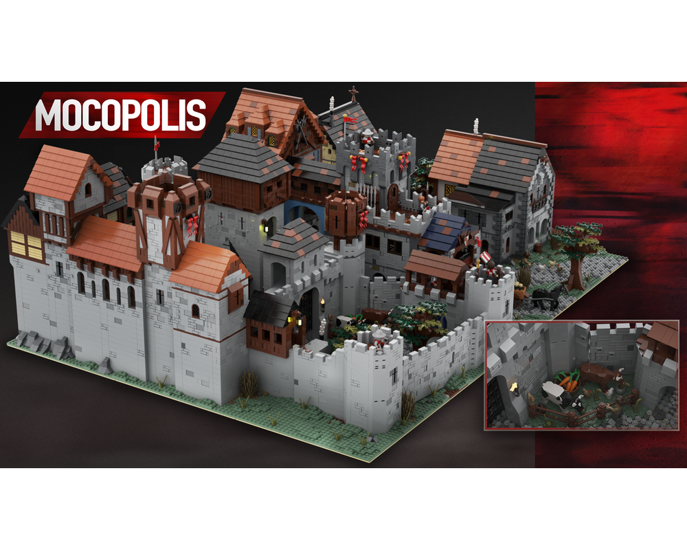 Lego Moc Medieval Royal Village By Mocopolis Rebrickable Build With