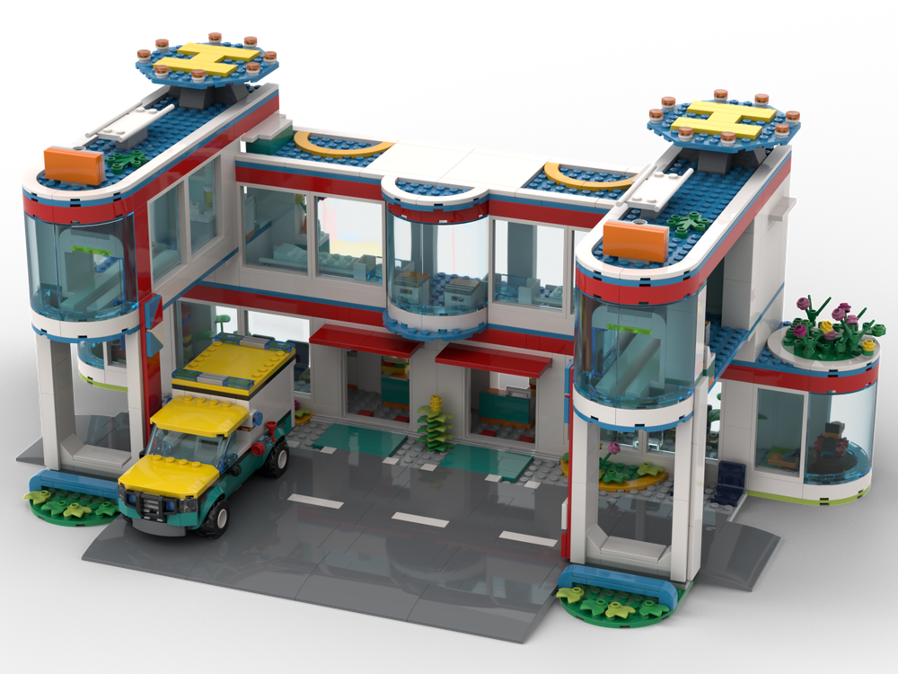 LEGO MOC Hospital by Huebre | Rebrickable - Build with LEGO